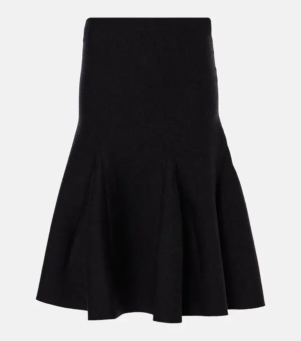 Alaïa Wool-blend Midi Skirt - Black