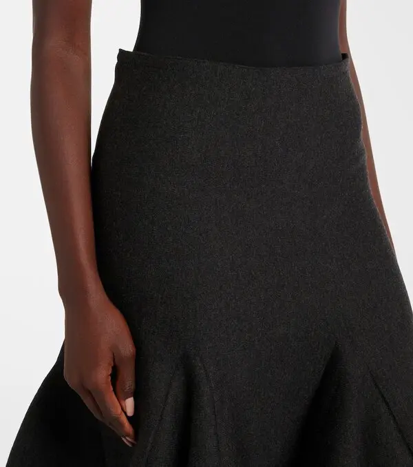 Alaïa Wool-blend Midi Skirt