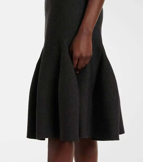Alaïa Wool-blend Midi Skirt