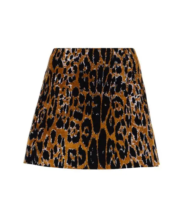 Alaïa Leopard-print Mini Skirt
