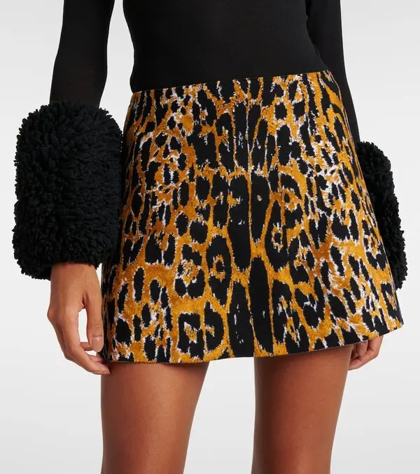 Alaïa Leopard-print Mini Skirt