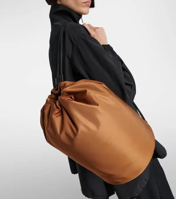 THE ROW Leather-trimmed Backpack