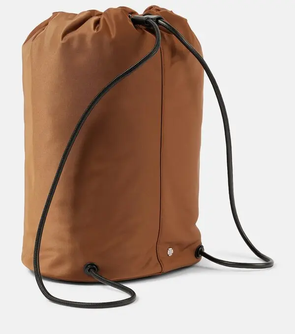THE ROW Leather-trimmed Backpack