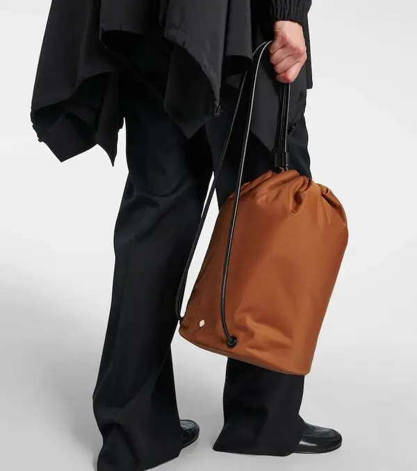 THE ROW Leather-trimmed Backpack