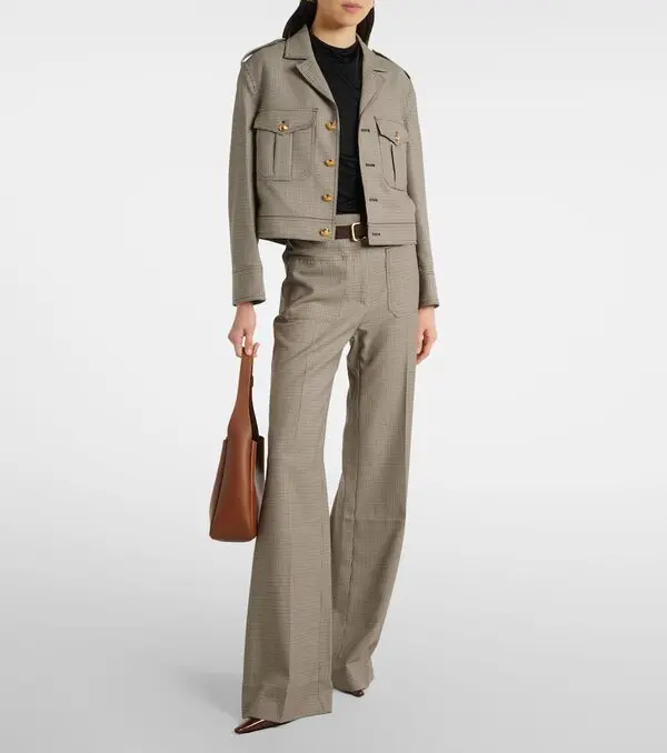 NILI LOTAN Lise Cropped Virgin Wool Jacket