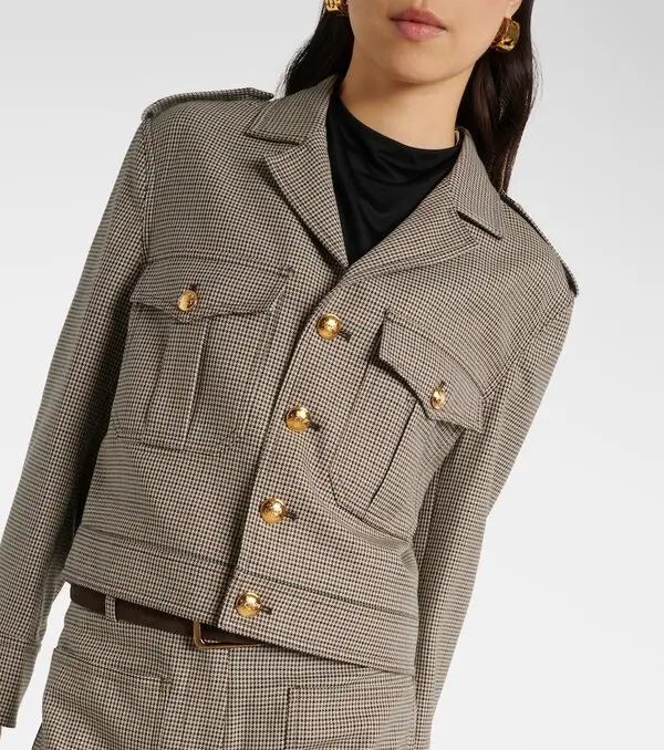 NILI LOTAN Lise Cropped Virgin Wool Jacket