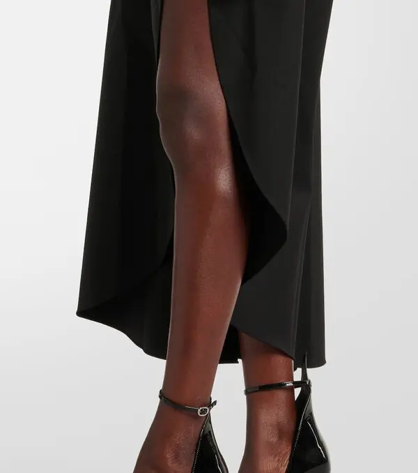 Alaïa Asymmetric Wool Midi Skirt