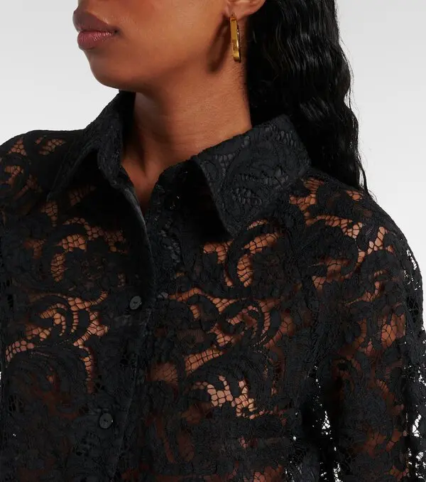 PATOU Cropped Lace Blouse