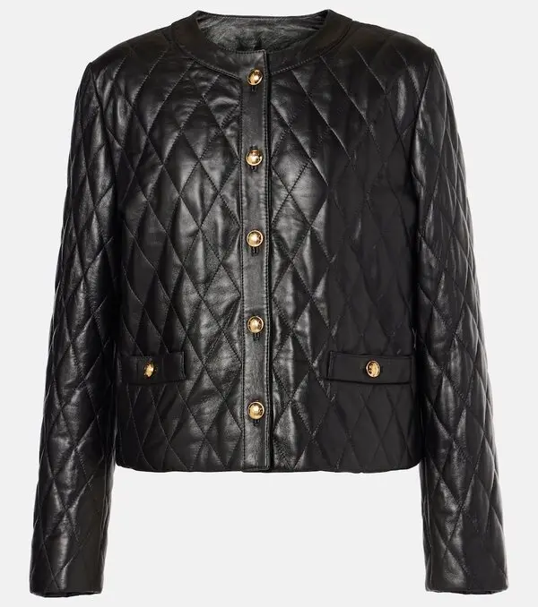 NILI LOTAN Amy Leather Jacket - Black