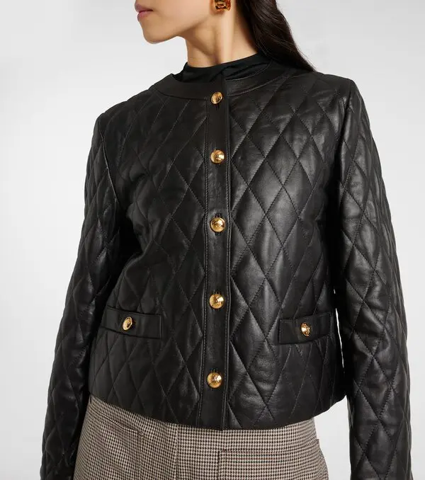 NILI LOTAN Amy Leather Jacket - Black