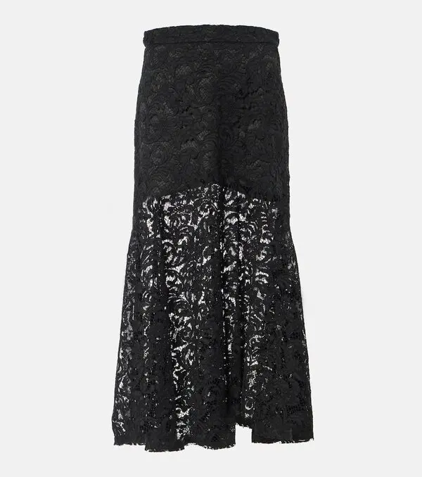 PATOU Cotton-blend Lace Maxi Skirt