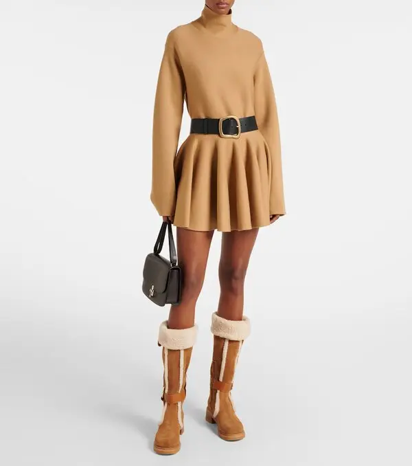 See By Chloé Ring Suede And Shearling Knee-high Boots