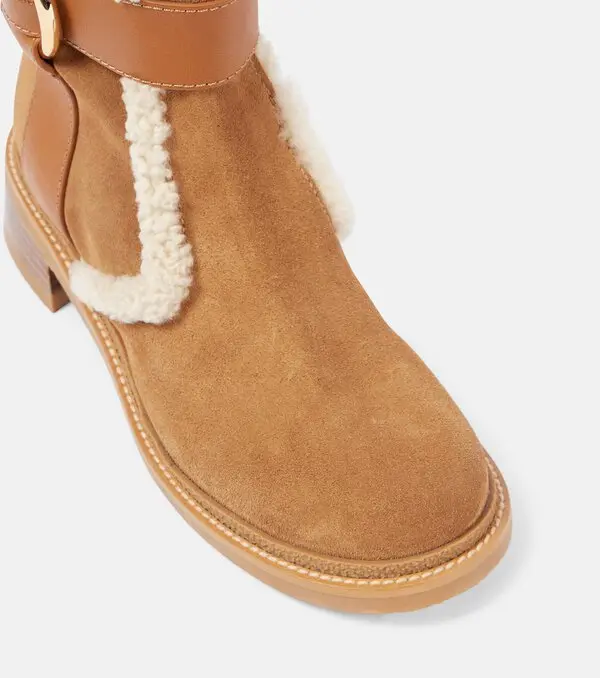 See By Chloé Ring Suede And Shearling Knee-high Boots