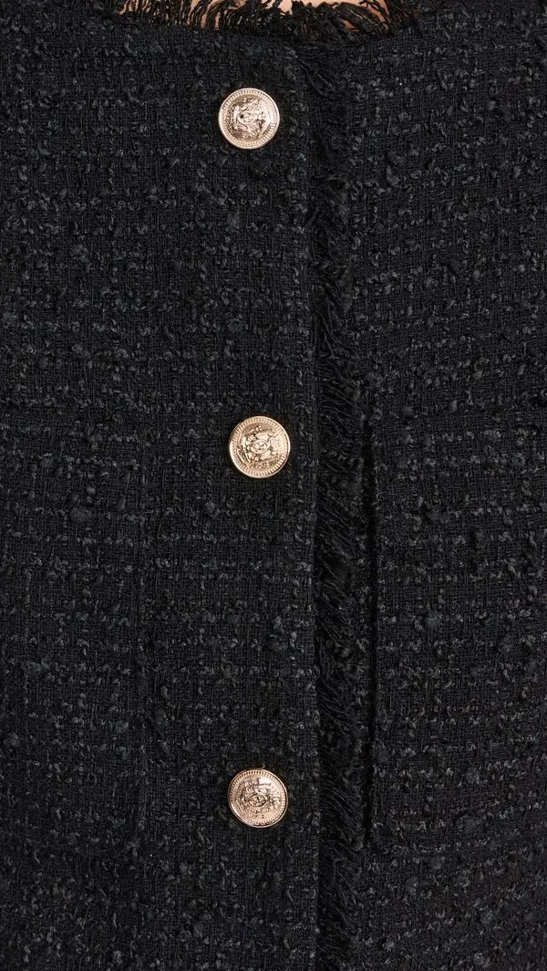 ジャケット・アウター Tweed Dot Button Collarless Jacket Amherst Tweed Collarless Jacket | Talbots