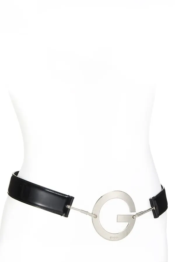Gucci Leather Belt With Running Gg Buckle