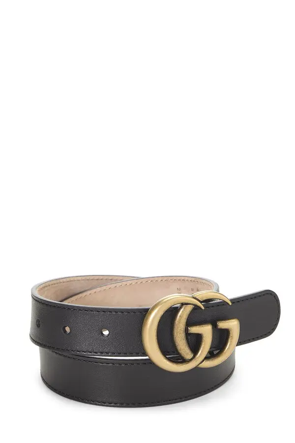 Gucci Leather Gg Marmont Belt In Black - 20% Off | Editorialist display picture 3