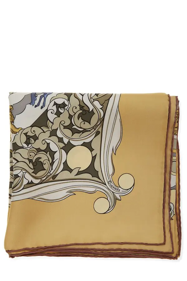 Hermès Multicolor 'animaux Solaires' Silk Scarf 90