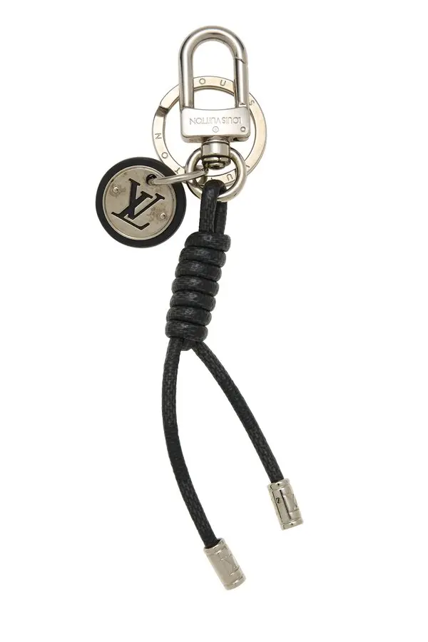 LOUIS VUITTON Silver & Leather Rope Key Holder