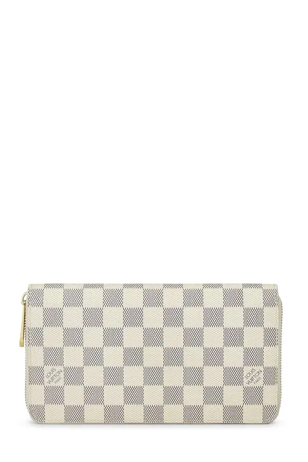 LOUIS VUITTON Damier Azur Zippy Organizer - White