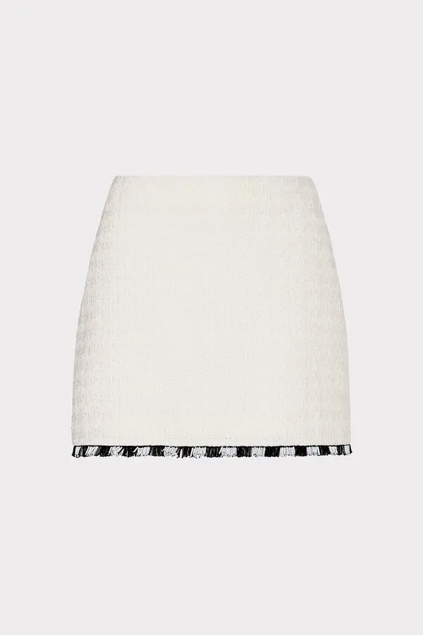 MILLY Jayla Beaded Fringe Mini Skirt
