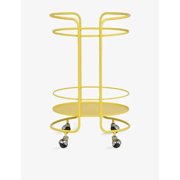 FORNASETTI Round Stainless Steel Food Trolley 40cm