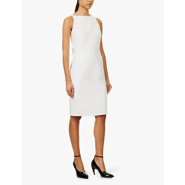 Shiro Sakai Linen Midi Dress In White Ecru - 50% Off | Editorialist