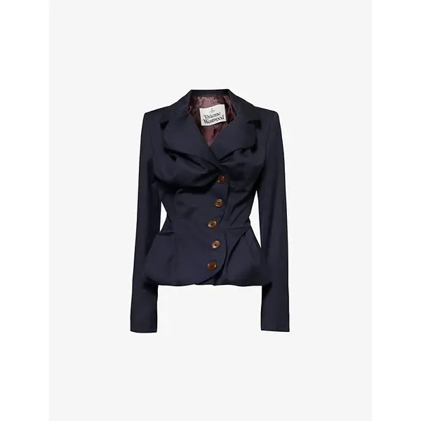 VIVIENNE WESTWOOD Drunken Tailored Slim-fit Wool Blazer