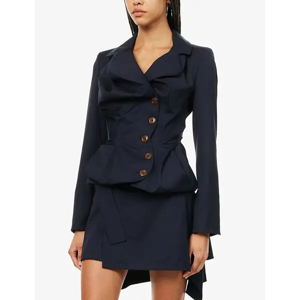 VIVIENNE WESTWOOD Drunken Tailored Slim-fit Wool Blazer