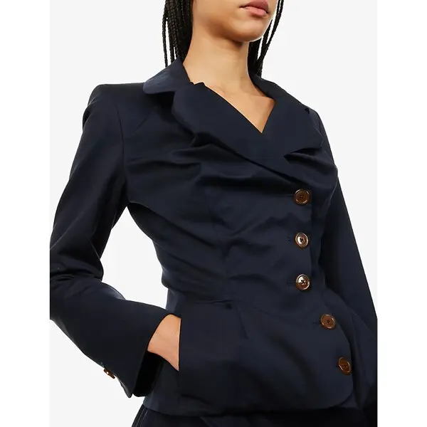 VIVIENNE WESTWOOD Drunken Tailored Slim-fit Wool Blazer