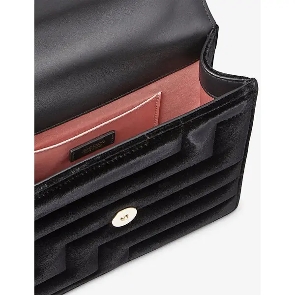 JIMMY CHOO Avenue Quad Velvet Cross-body Bag