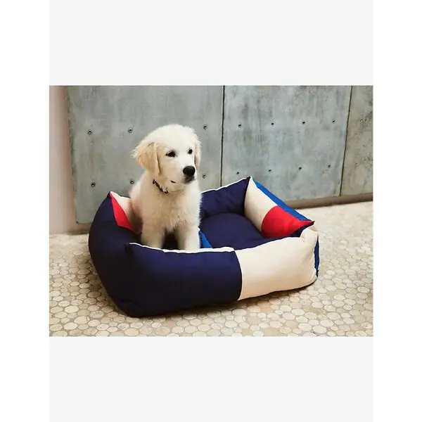 HAY Colour-block Medium Dog Bed - Red And Blue