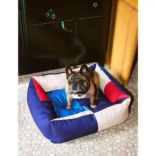 HAY Colour-block Medium Dog Bed - Red And Blue