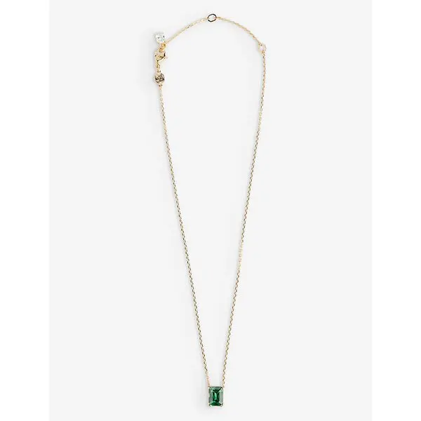 SWAROVSKI Matrix Brass Zirconia Pendant Necklace - Green