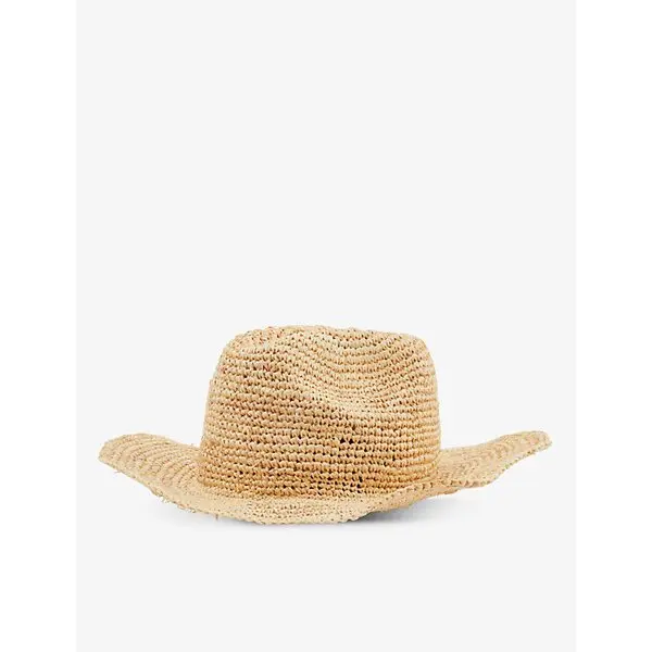 Monday Swimwear Exuma Wide-brim Straw Fedora - Straw / Os