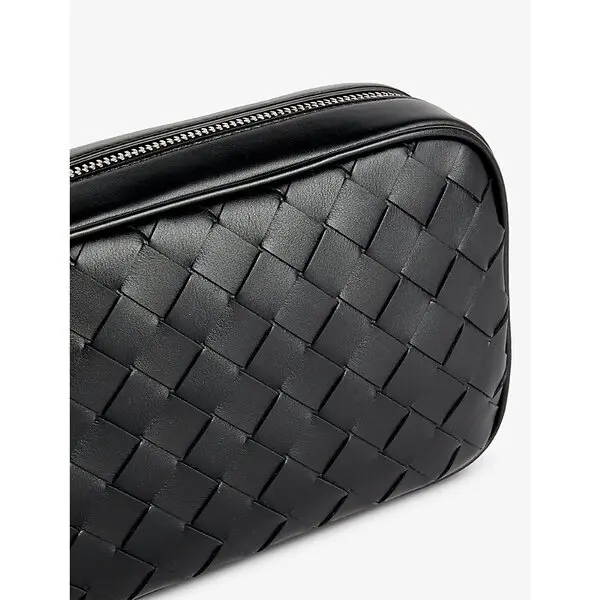 Bottega Veneta Avenue Leather Cross-body Bag - Black-silver