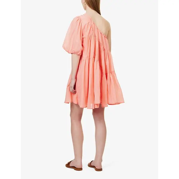 devotion twins mini dress Devotion Twins Ella Cotton Blend Tiered Mini Dress