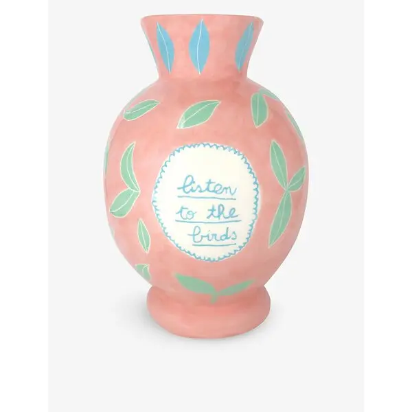 LAETITIA ROUGET Listen To The Birds Earthenware Vase 28cm