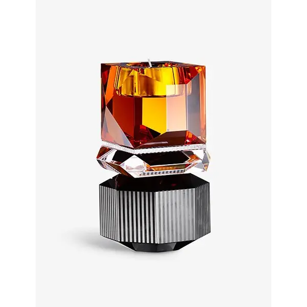 REFLECTIONS COPENHAGEN Dakota Two-tone Crystal Candle Holder - One-color