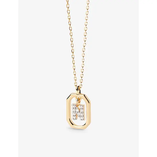 PDPAOLA Letter N Mini Pendant Necklace - Gold