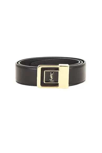 Saint Laurent La 66 Buckle Belt - Nero