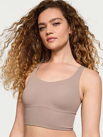 Victoria's Secret Vsx Elevate™ Cross-back Mesh Sports Bra - Beige