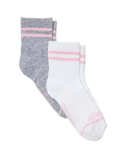 Victoria's Secret Vsx 2-pack Quarter Socks - Print