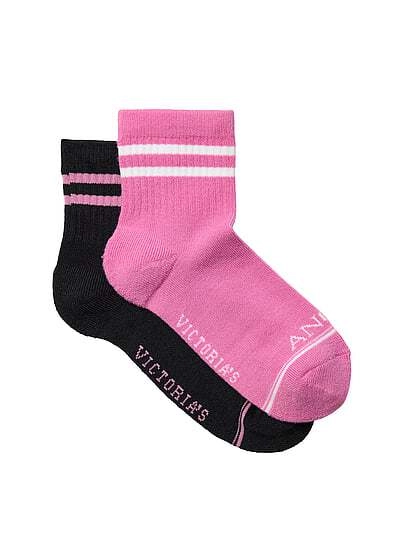 Victoria's Secret 2-pack Quarter Socks - Print