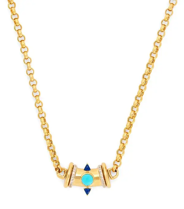 L'ATELIER NAWBAR Lot N*91 Gemstone And Diamond Necklace - Gold