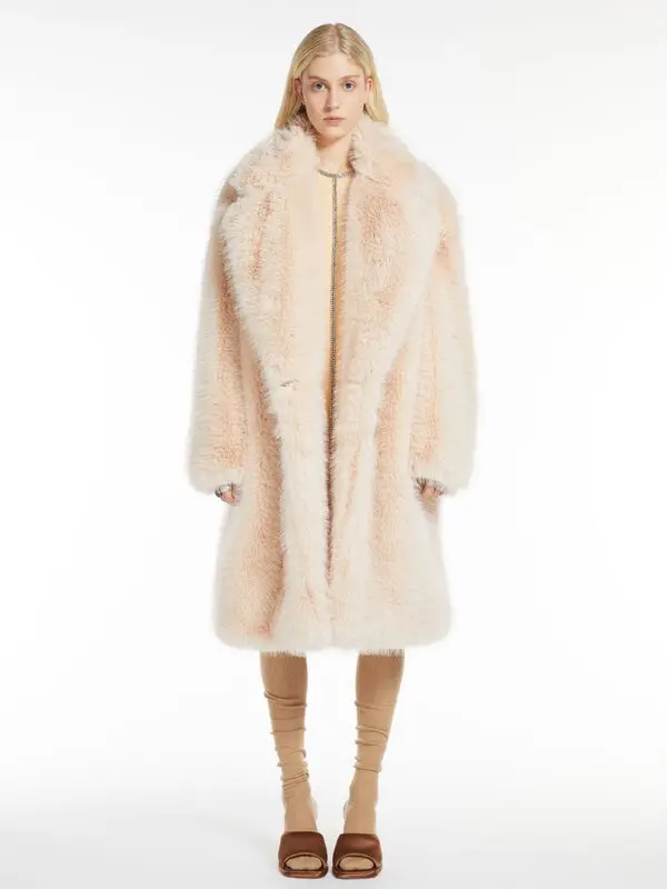 Max Mara Faux Fur Coat - Pink | Editorialist