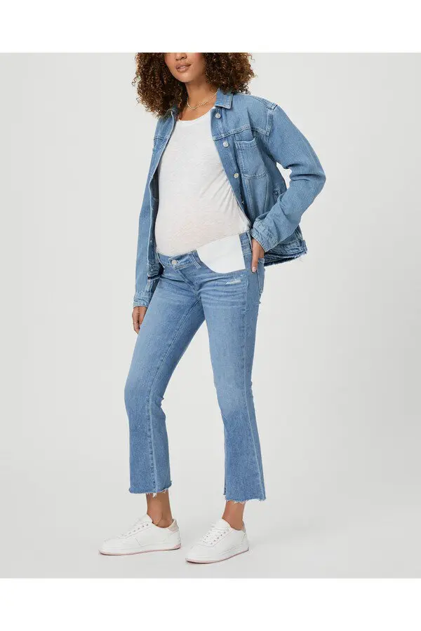 Paige Colette Crop Flare Maternity Jean