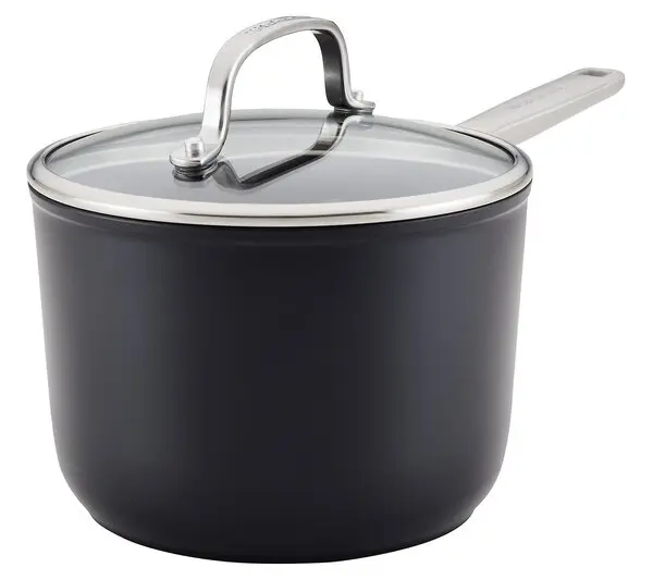 KITCHENAID Hard-anodized Nonstick Saucepan With Lid, 3qt - One-color