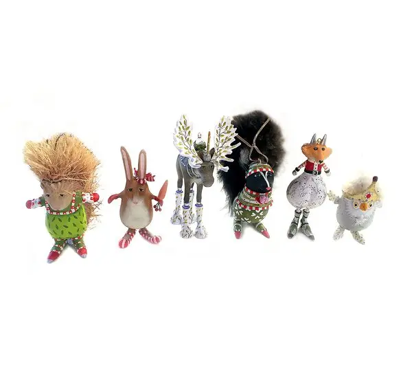 MACKENZIE-CHILDS Woodland Mini Ornament Set