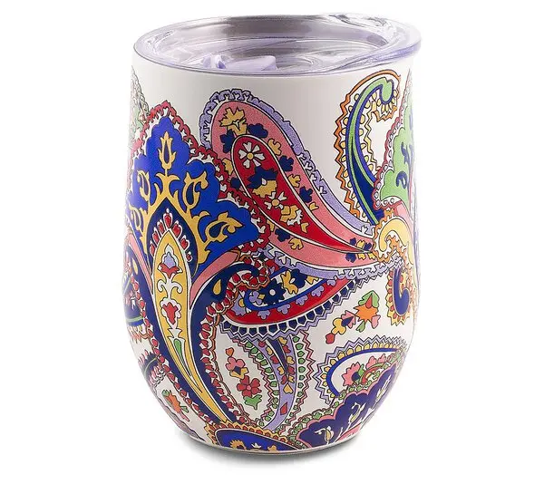 VERA BRADLEY Stainless Steel Wine Tumbler - Silver