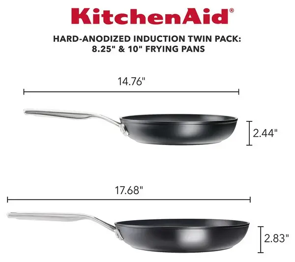 KITCHENAID Hard-anodized Induction 2-pc Skillet S